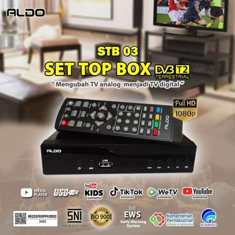 Jual Set Top Box Merk Aldo Alat Pengubah Siaran Analog ke DIgital di ...