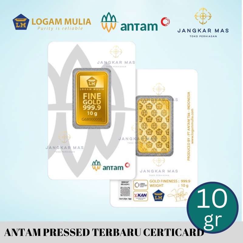 Jual Antam Logam Mulia 10 Gram Certicard Terbaru 10gr Lm Di Seller Toko ...