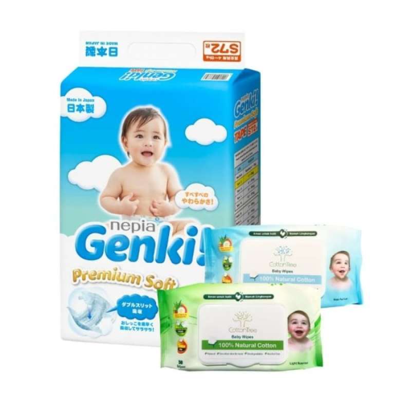 Promo Nepia Genki Tape S 72 Cotton Tree Parfum Dan Non Parfum Diskon 35% Di Seller Bos Kiwil ...