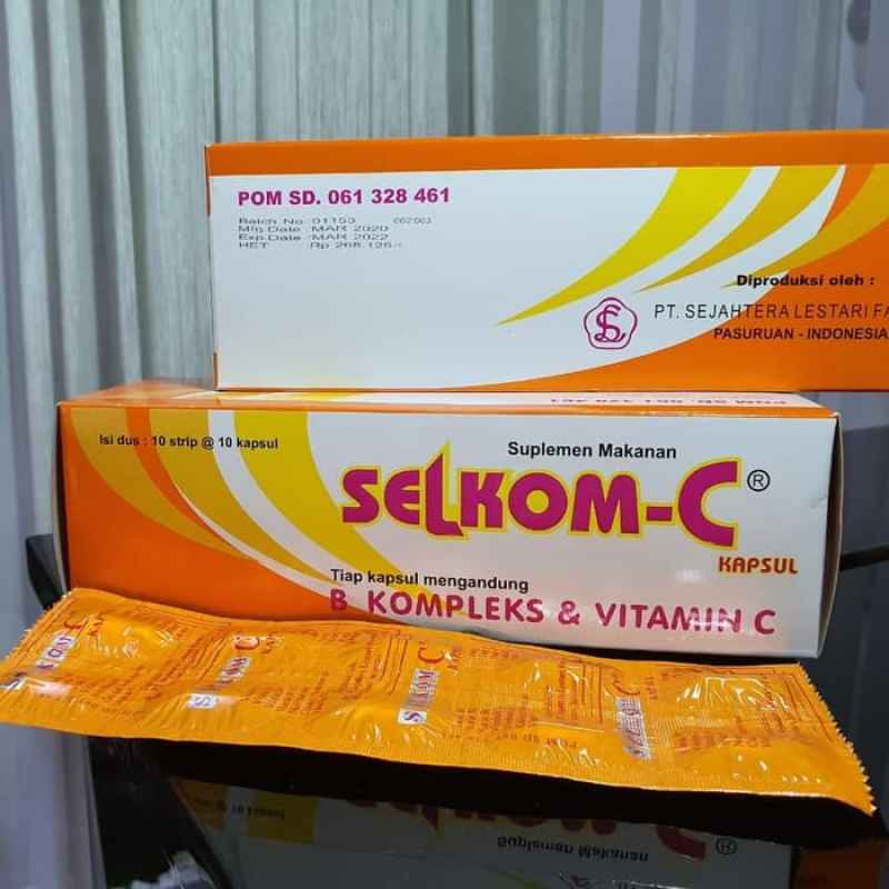 Jual SELKOM C - 1 Strip isi 10 Kapsul - Multivitamin Suplemen Vitamin C ...