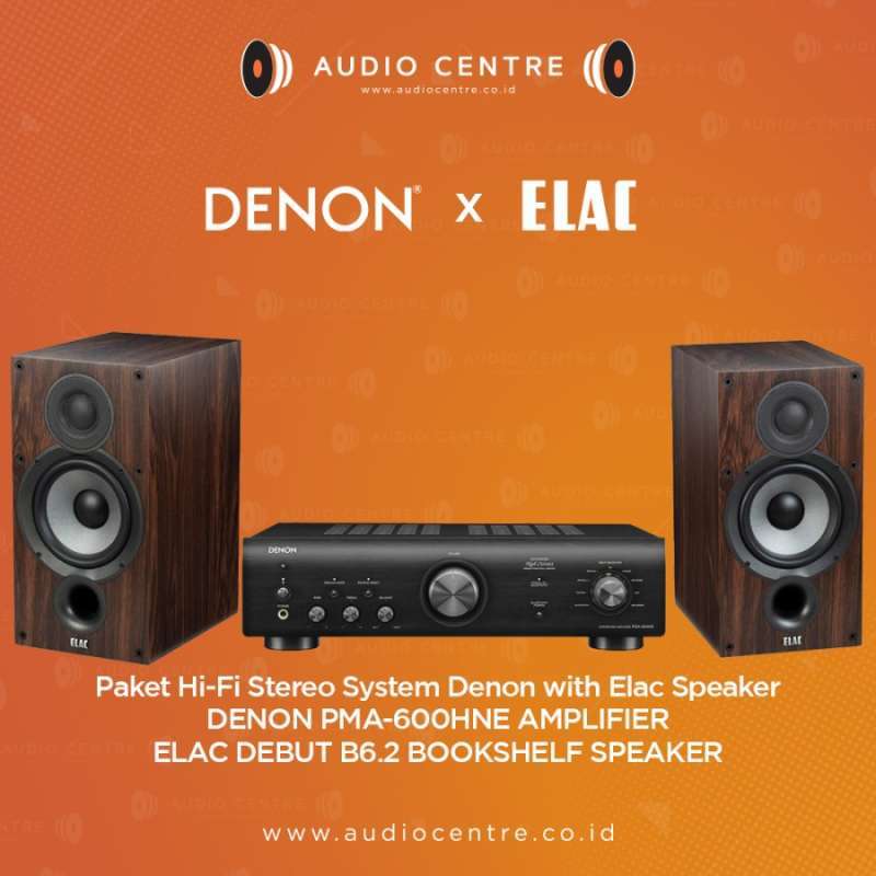 Jual Paket Hi-Fi Stereo System Denon PMA600HNE with Elac Debut B6.2 Speaker di Seller Audio ...