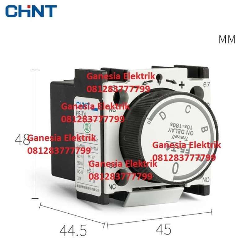 Promo Chint Auxiliary Block Contact F5 T4 On Delay Timer Bagikan