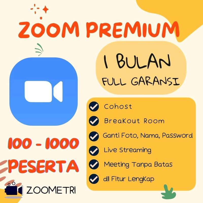 Promo Zoom Meeting Pro 1 Bulan 100 Peserta - Zoom Pro 1 Bulan 100 ...
