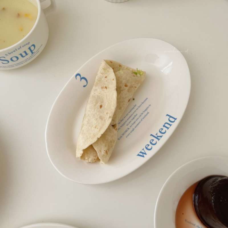 Jual Weekend Plate Piring Mangkok Aesthetic Korean Homecafe Minimalis ...