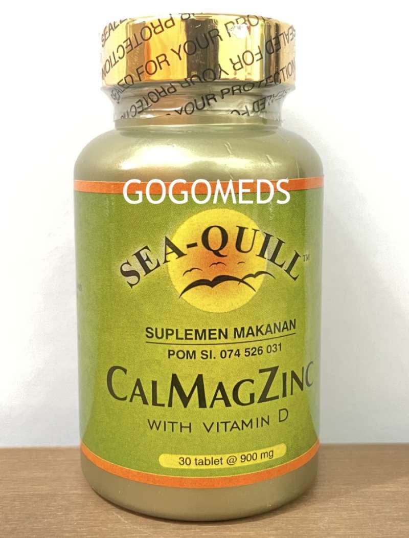 Promo SEA-QUILL CALMAGZINC WITH VITAMIN D ISI 30 TABLET KALSIUM Diskon ...