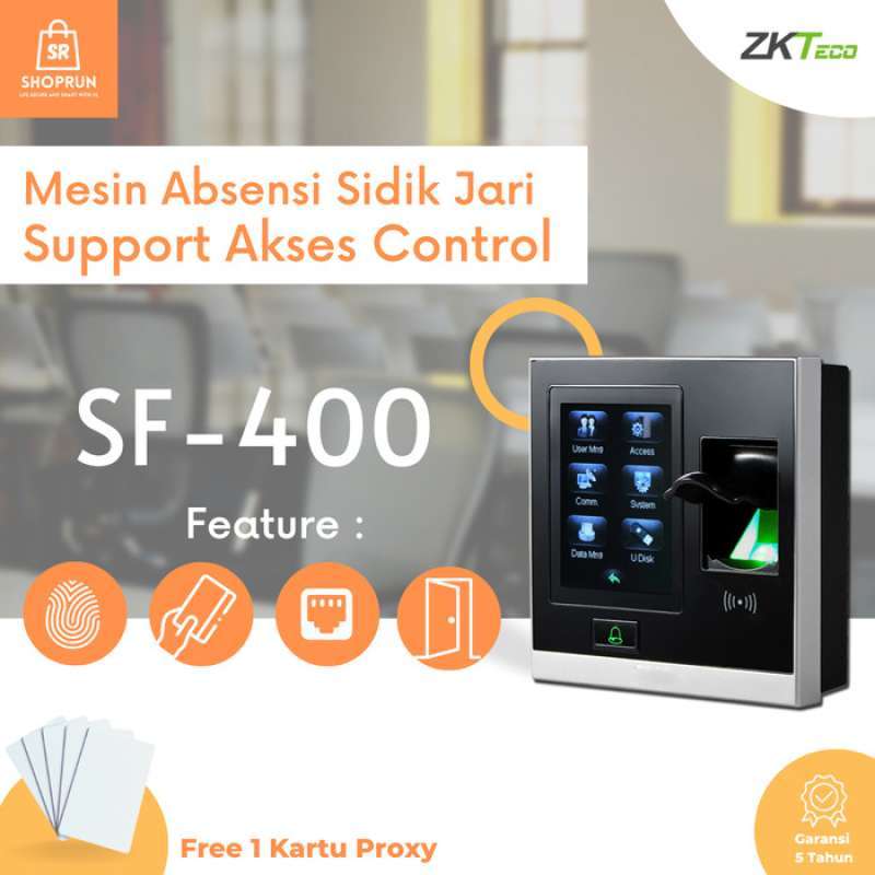 Promo Mesin Absen ZKTECO SF400 | Sidik Jari RFID Mifare Card Akses ...