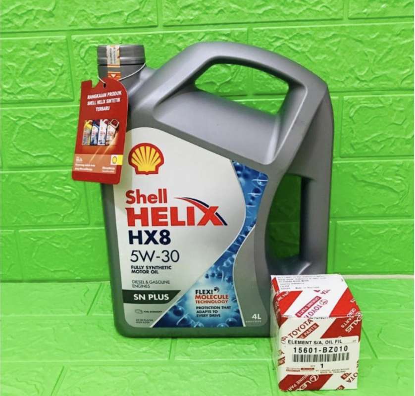 Jual Oli Shell helix HX8 5W-30 4Liter / paket filter oli avanza xenia ...