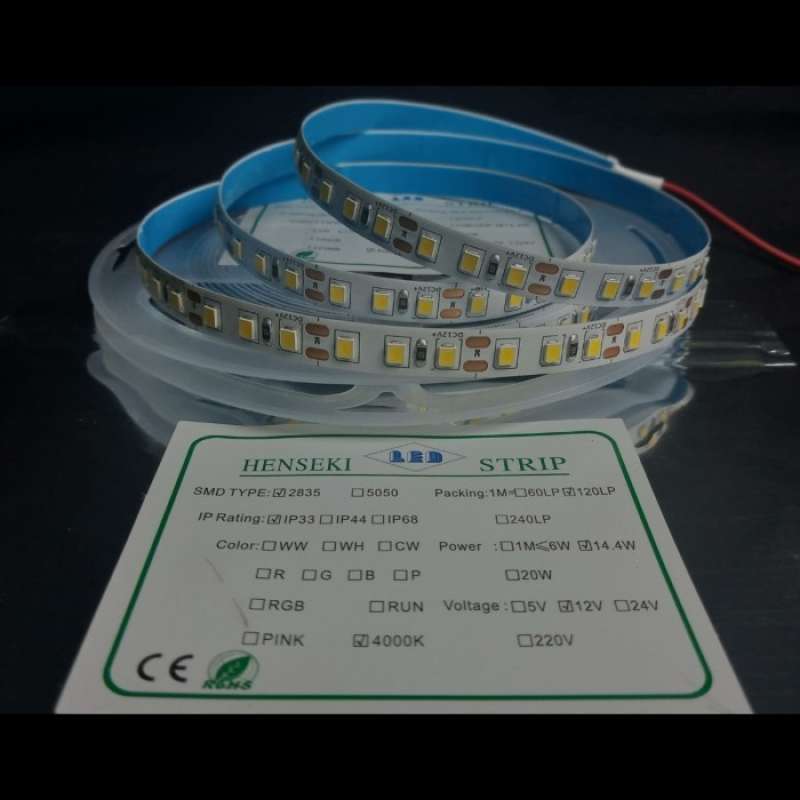 Promo Lampu Led Strip Mata Penuh Rapat Mata Kecil Henseki 120 Led 4000K ...