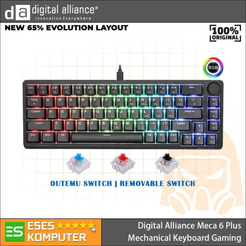 Jual Keyboard DA Digital Alliance Meca 6 Plus 65% KNOB | Keyboard ...