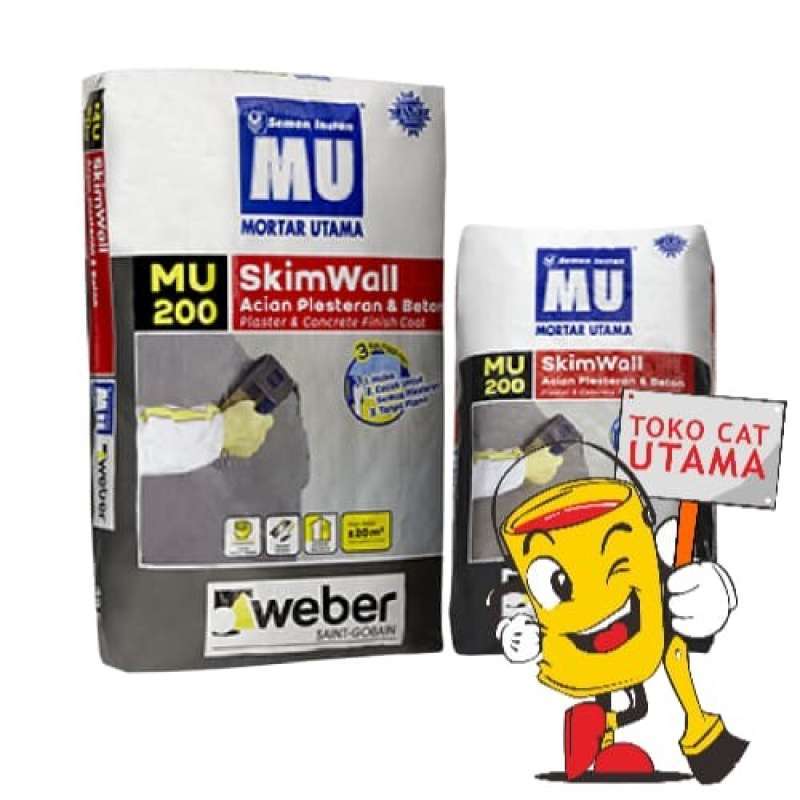 Jual MU 200 SkimWall Acian Plester dan Beton 20Kg di Seller Toko Cat ...