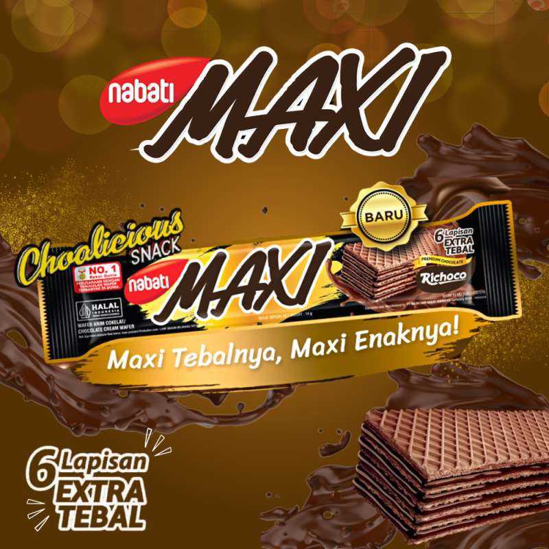 Jual Nabati Maxi Wafer Krim Cokelat Premium Richoco @14 Gram Di Seller Choalicious - Sumur Welut ...