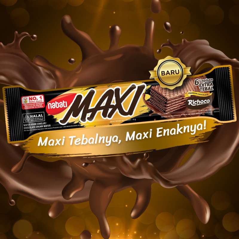 Jual Nabati Maxi Wafer Krim Cokelat Premium Richoco @14 Gram Di Seller Choalicious - Sumur Welut ...