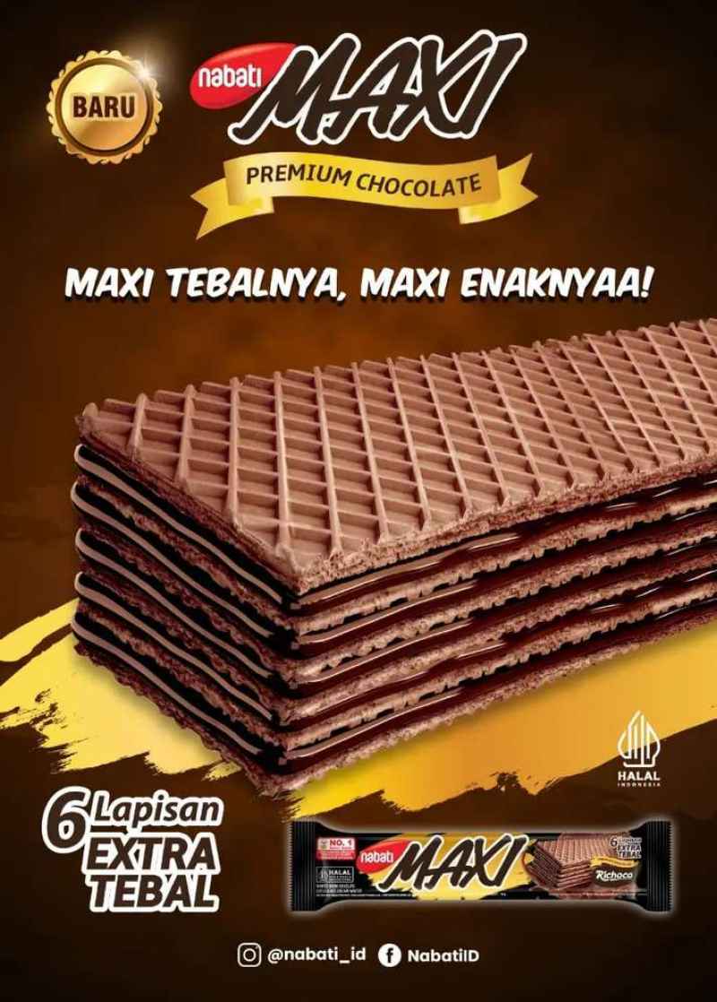 Jual Nabati Maxi Wafer Krim Cokelat Premium Richoco @14 Gram Di Seller Choalicious - Sumur Welut ...