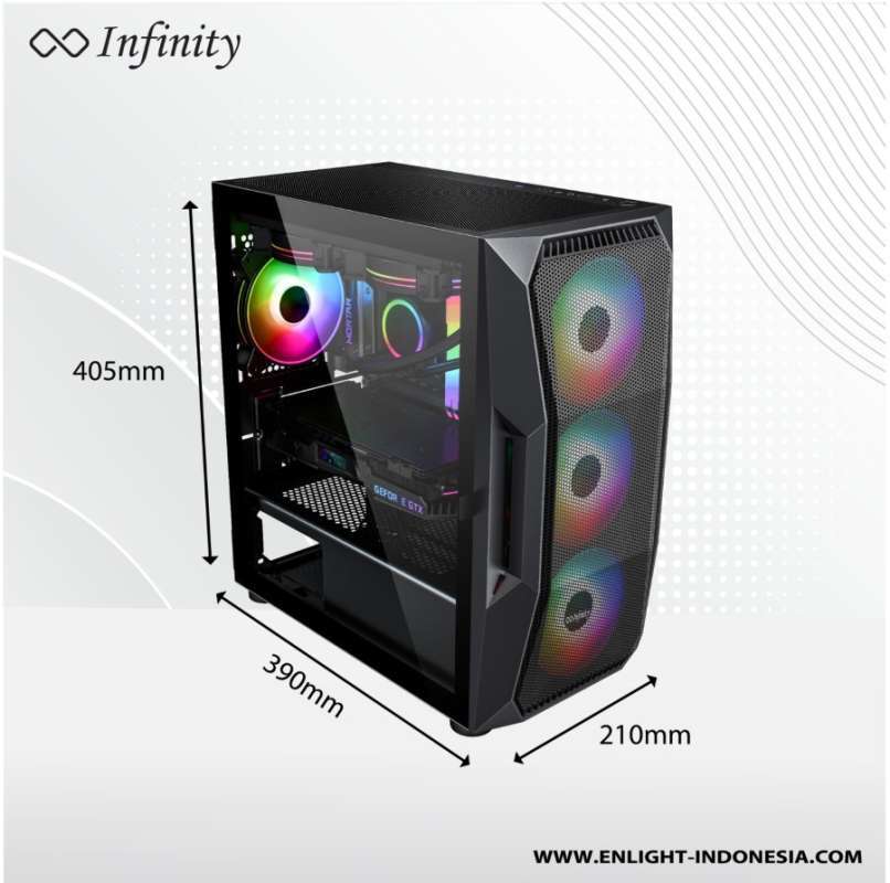Jual Casing Infinity Poseidon V2 M-atx Tempered Glass Di Seller Els ...