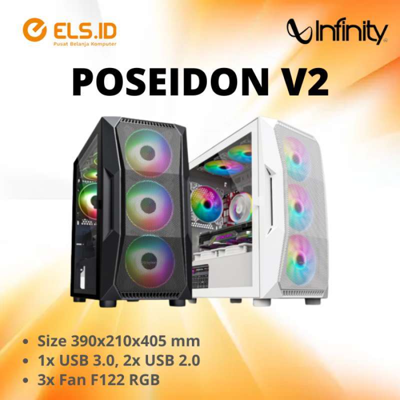 Jual Casing Infinity Poseidon V2 M-atx Tempered Glass Di Seller Els ...