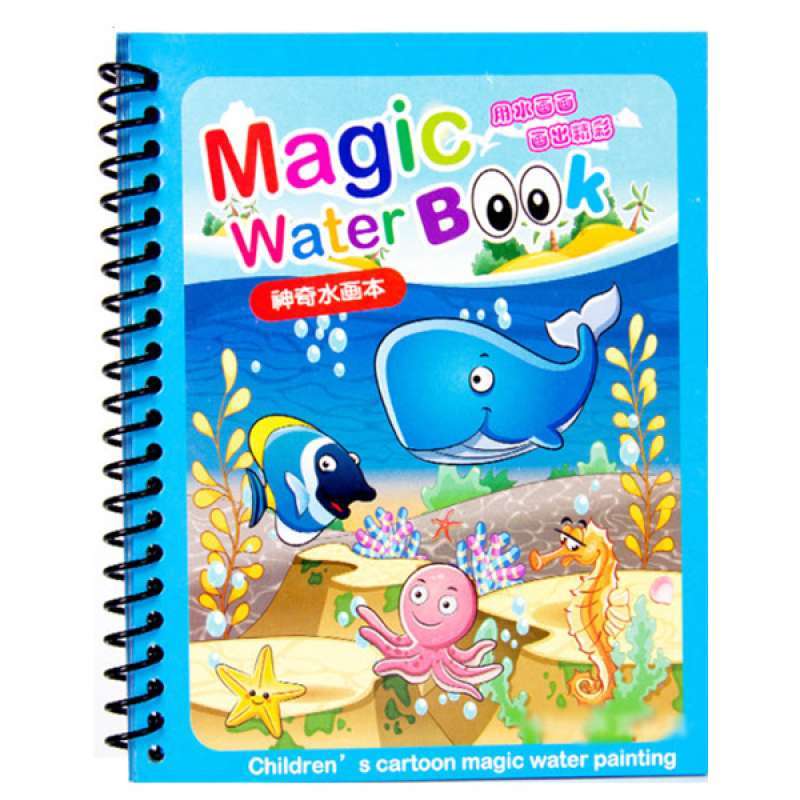Jual Buku gambar mewarnai - magic water book - 4IN1 lembar - mainan ...