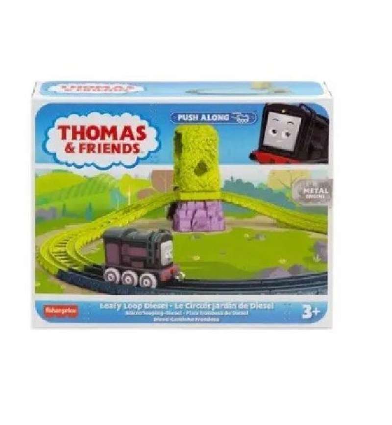 Jual Thomas & Friends Leafy Loop Diesel Fisher Price Push Along Metal ...