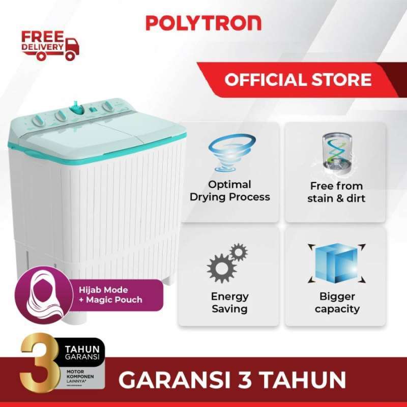 Jual MESIN CUCI POLYTRON 2 Tabung Samba Series 7 KG PWM 7076 (PALEMBANG ...