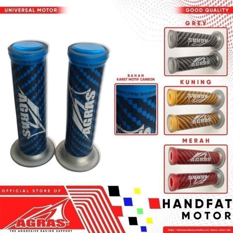 Promo Handfat Pegangan Stir Universal Motor Model KARET CARBON AGRAS ...