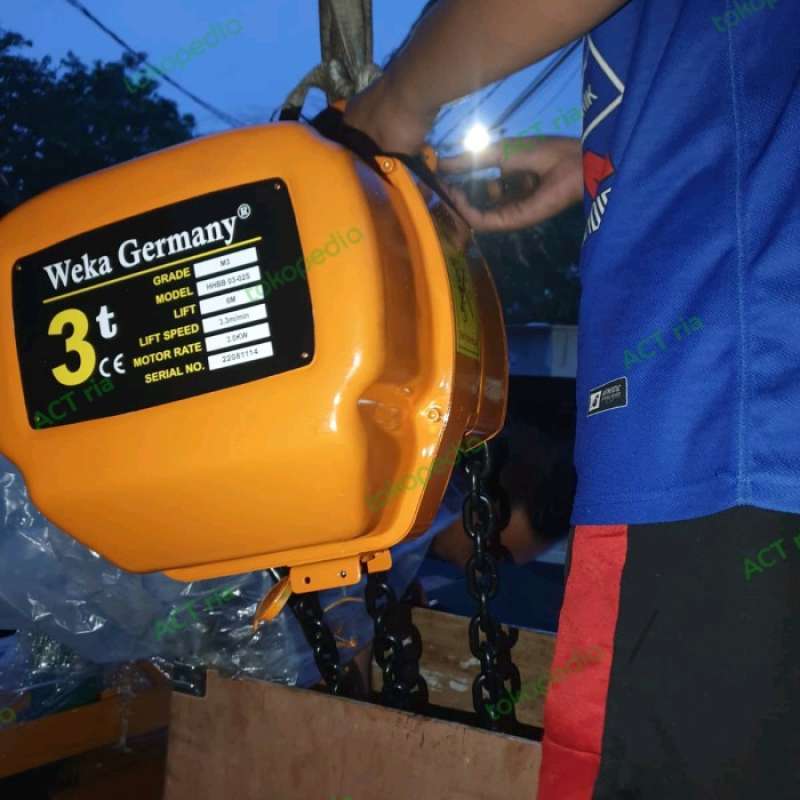 Jual Electric Chain Hoist 3 Ton X 6 Meter 380v Weka Germany. Di Seller ...