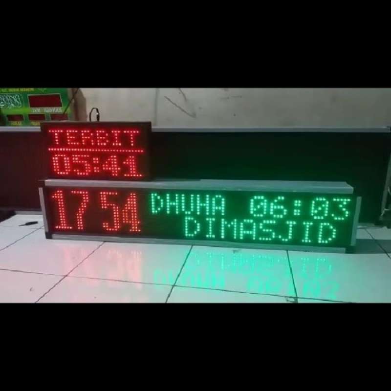 Promo Jam Masjid Digital Sholat 100x20 + Running text P10 Diskon 33% di ...