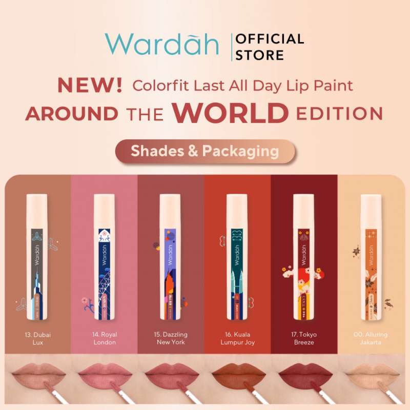 Jual WARDAH COLORFIT LAST ALL DAY LIP PAINT AROUND THE WORLD di Seller ...