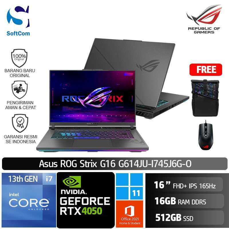 Jual Asus Rog Strix G16 G614ju I745j6g Laptop Gaming [core I7 13650hx ...