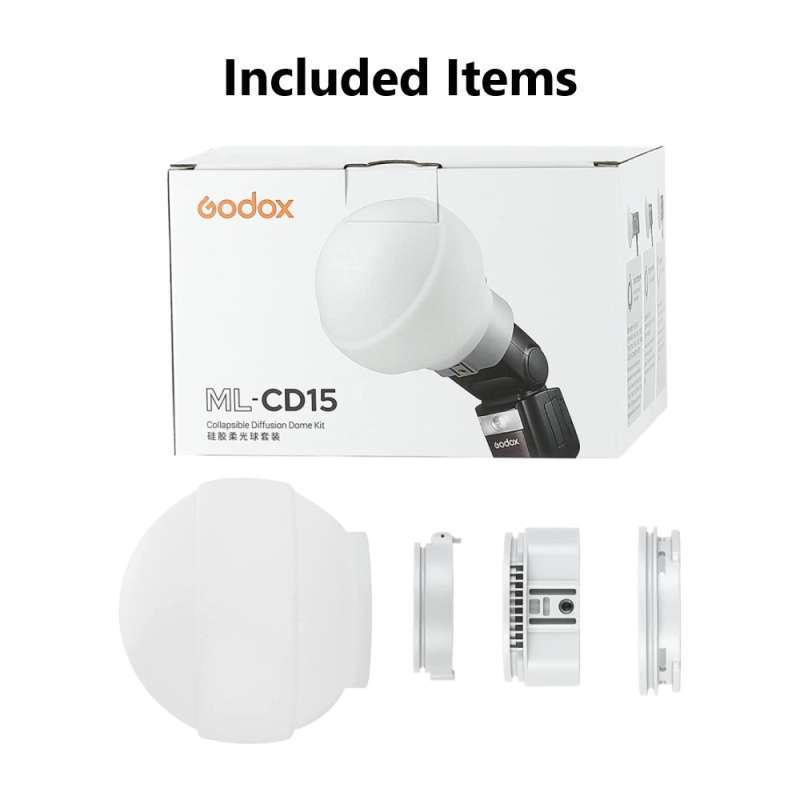 Jual Godox Ml-cd15 Diffusion Dome Diffuser For Flash And Led Light Di ...