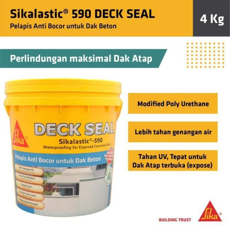 Jual Sika Deck Seal 590 Waterproofing Anti Bocor Dak Beton 4Kg di ...