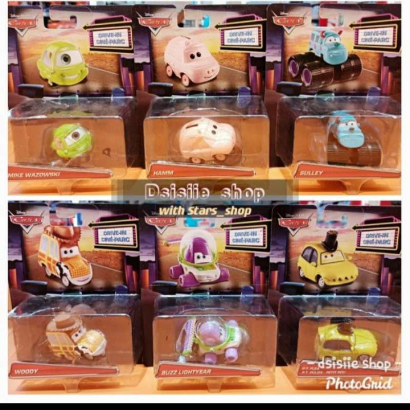 Promo Disney Pixar Cars Drive In Collection Woody Buzz Wazowski ...