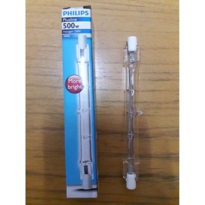 Promo BOHLAM LAMPU SOROT HALOGEN 500WATT PHILIPS PLUSLINE - 500W ...