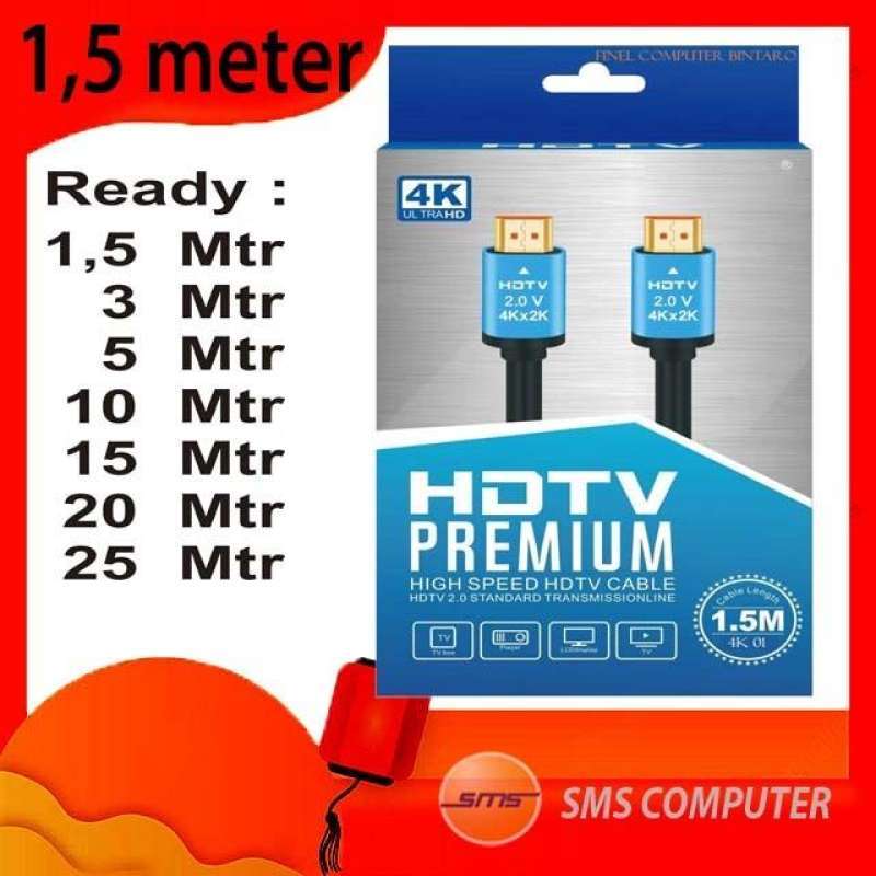 Jual Kabel Hdmi 1.5m 4k Ultra Hd Premium V2.0 1.5 Meter Di Seller Sms Computer Depok - Limo ...