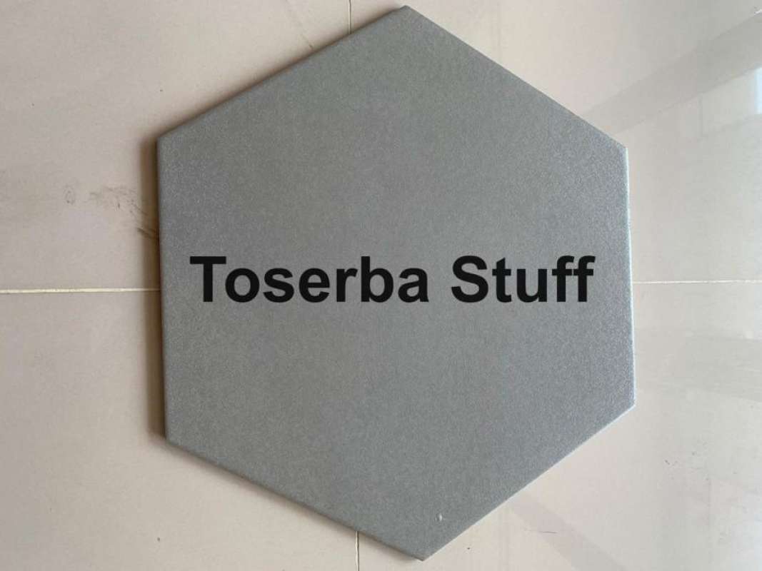 Jual Sample Keramik Roman Hexagonal Segi 5 Lima Abu Abu Hitam Putih 34 ...