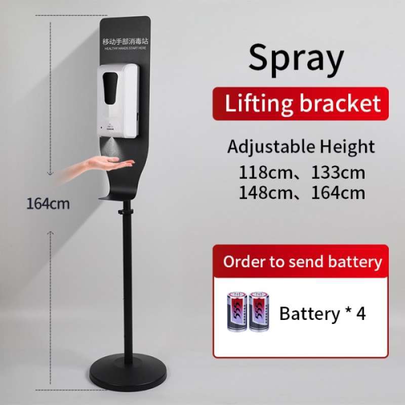 Jual Automatic Spray Hand Sanitizer Dispenser with Adjustable Stand di ...