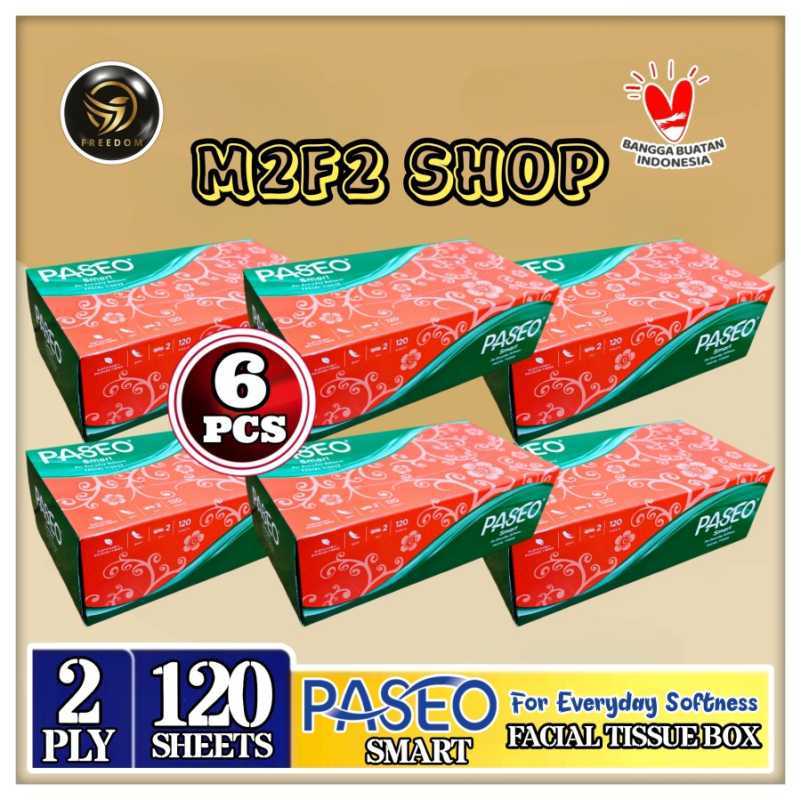 Promo Tisu Paseo Smart Facial Softpack Box - 120 sheets (Kemasan 6 Pcs ...