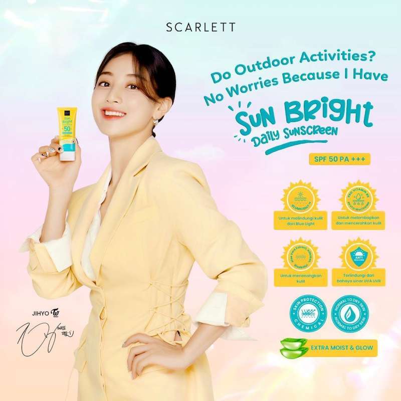 Jual Scarlett Whitening Sunscreen Sun Bright Spf 50 Pa+++ - Tabir Surya ...