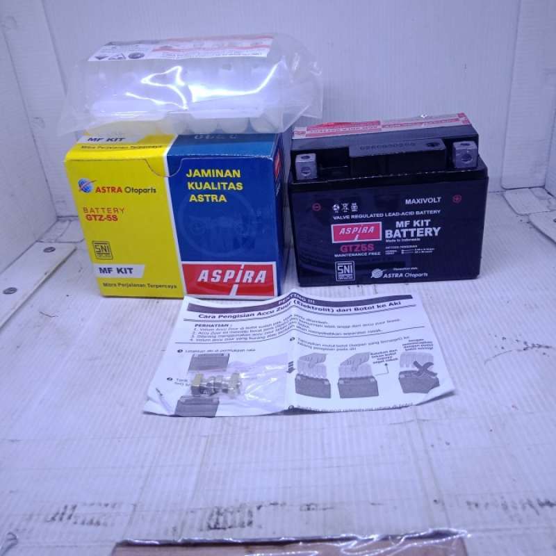 Jual Aki Accu Bakttery Shogun 125 Arashi Aspira Gtz-5s Gtz5s Astra ...
