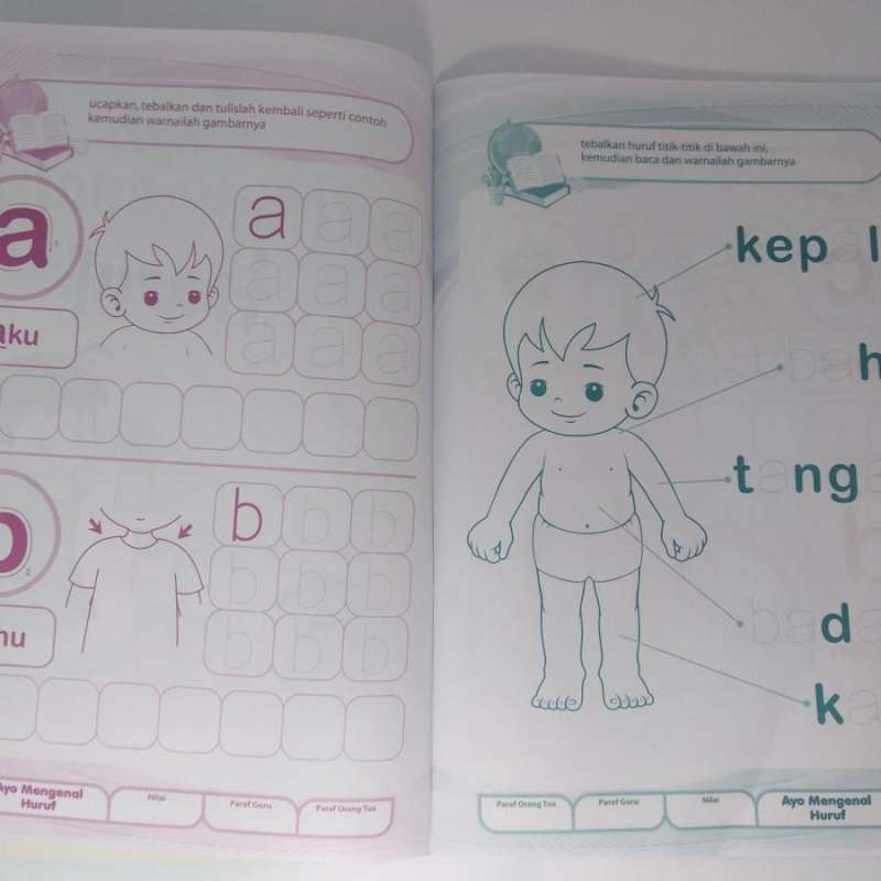 Jual Buku Belajar Mengenal Huruf Abjad Angka Anak Tk Paud Di Seller ...