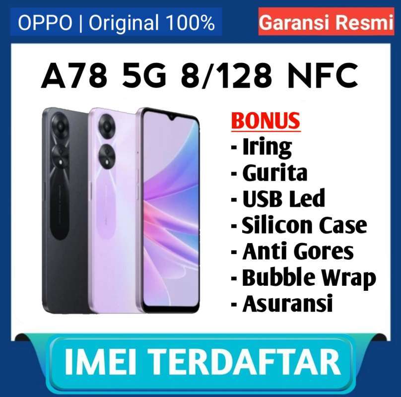 Jual Oppo A78 5 G Nfc Spesifikasi Original, Murah & Diskon Harga Juli 2024 | Blibli