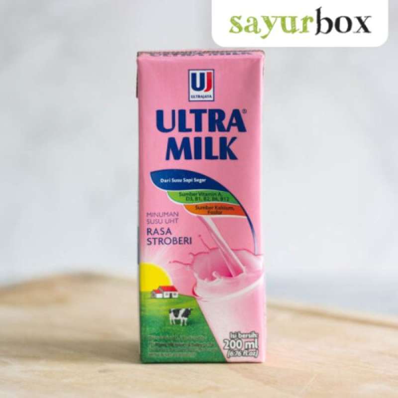 Jual Ultra Milk UHT Strawberry 200 ml Sayurbox - JKT di Seller Sayurbox ...