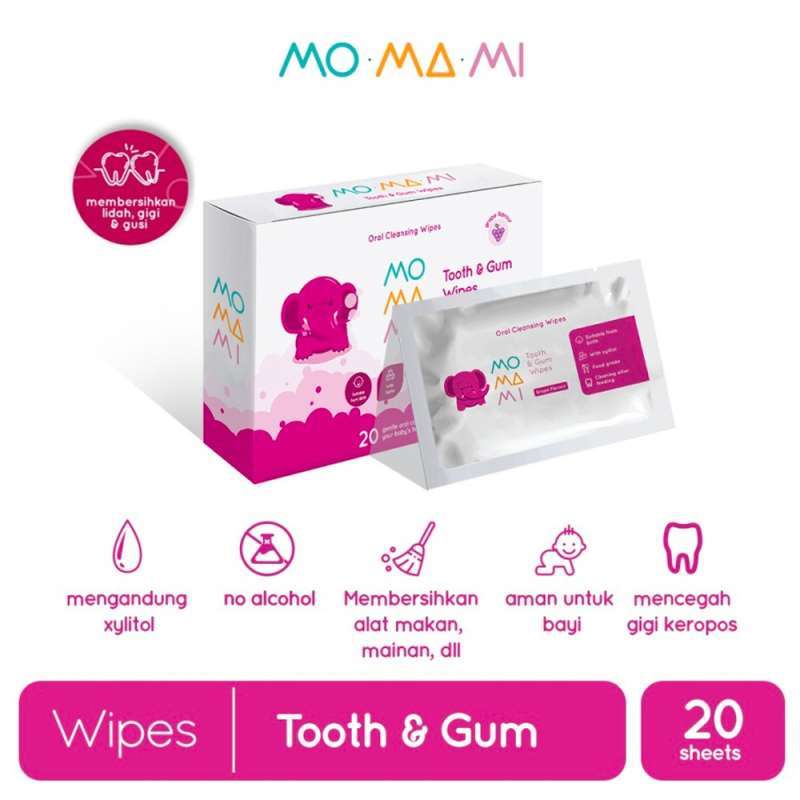 Promo Momami Tooth And Gum With Grape Flavour Tissue Basah Khusus Anak ...