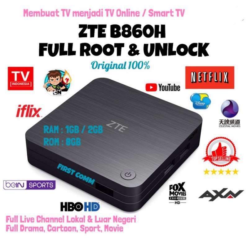 Jual Android TV BOX ZTE B860H FULL ROOT UNLOCK 4K Ultra HD di Seller Lesstari Store ...