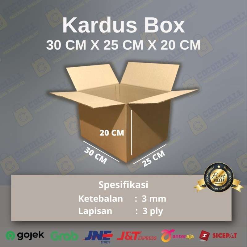 Jual KARDUS BOX KARTON UKURAN 30x25x20 CM BARU di Seller Coco Mall ...