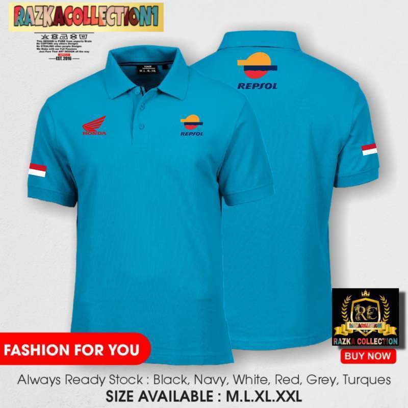 Jual Polo Shirt Kaos Polo Repsol Honda Fremium - L Biru di Seller Galey ...