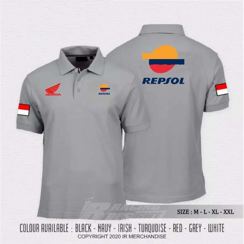 Jual Polo Shirt Kaos Polo Repsol Honda Fremium - M Abu - Abu di Seller ...