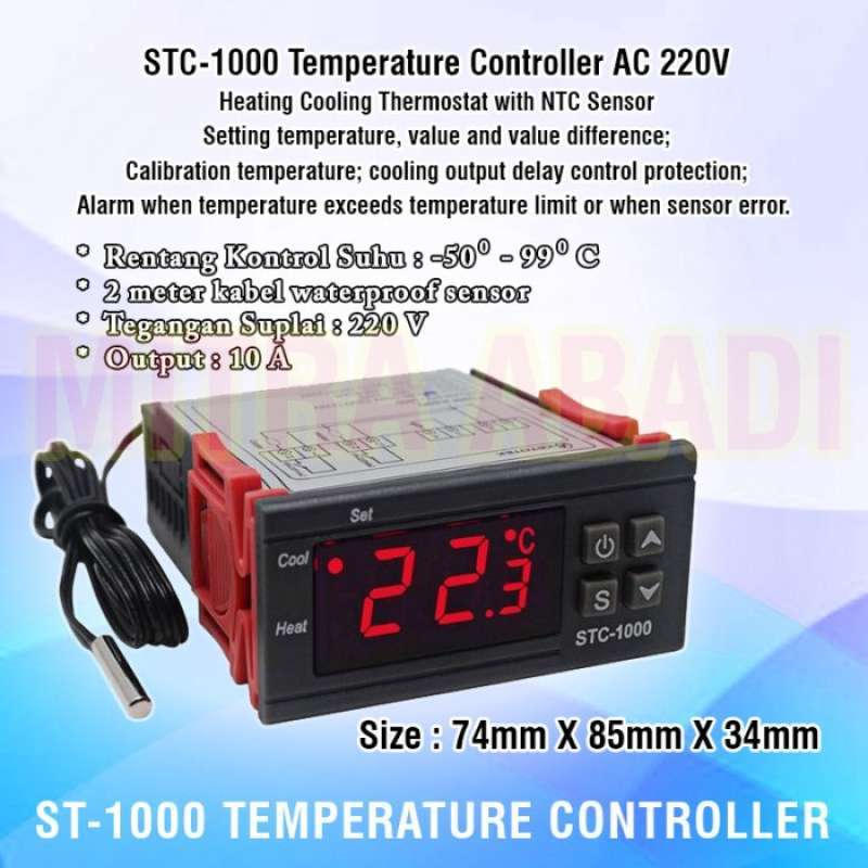 Jual STC-1000 Digital Temperature Controller AC 220V (Kode 010)) di ...
