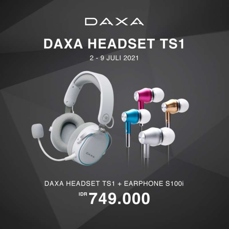 Jual Rexus Headset Gaming Wireless Daxa Ts1 - Hitam - Free S100i Blue ...