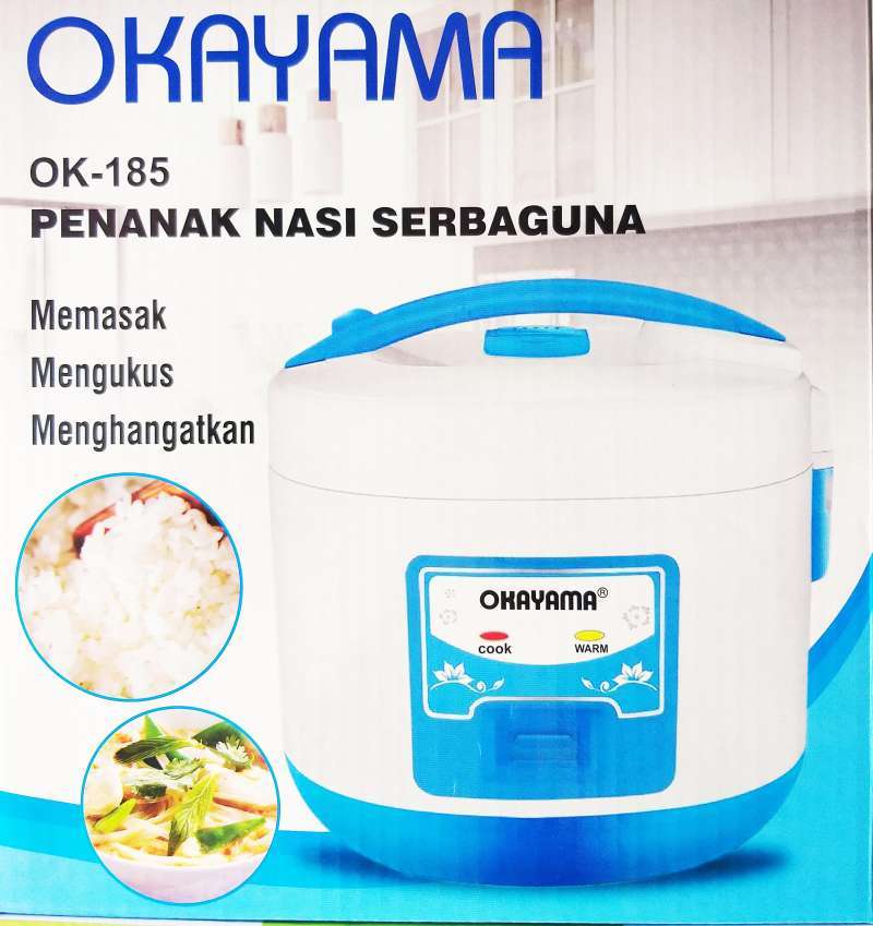 Jual Rice Cooker Okayama OK 185 1,8 Liter Penanak Nasi 3 in 1 Food Grade - Magic Com 1.8 Liter ...