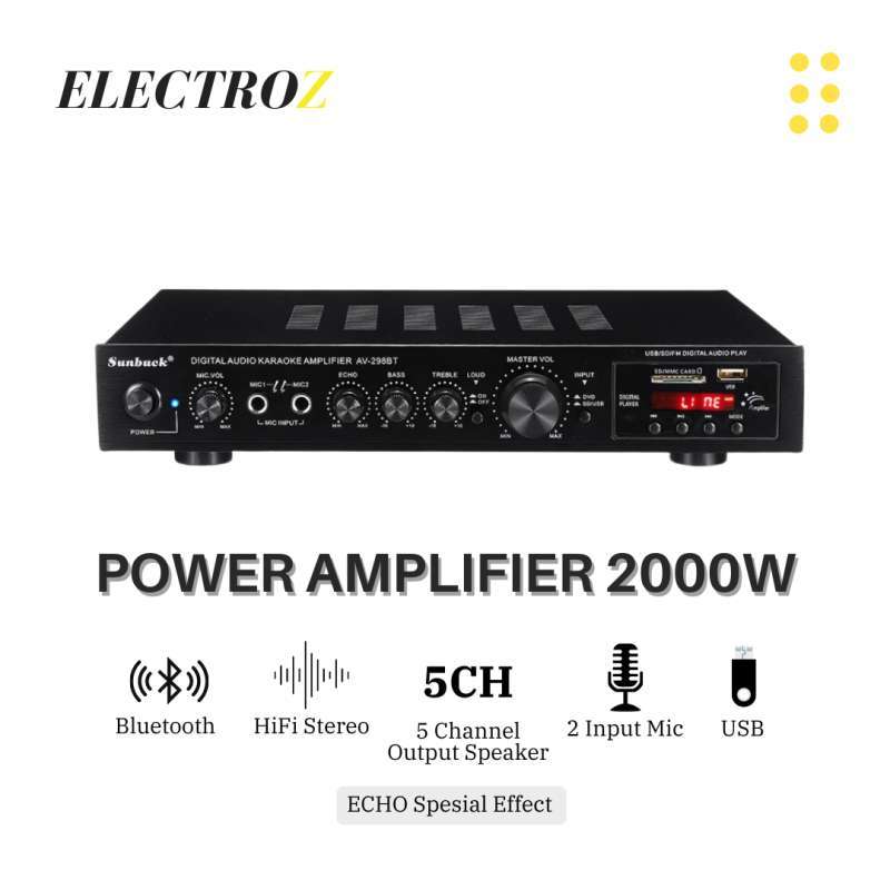 Promo Amplifier Audio Bluetooth Power 2000w Eq Echo Karaoke Home ...