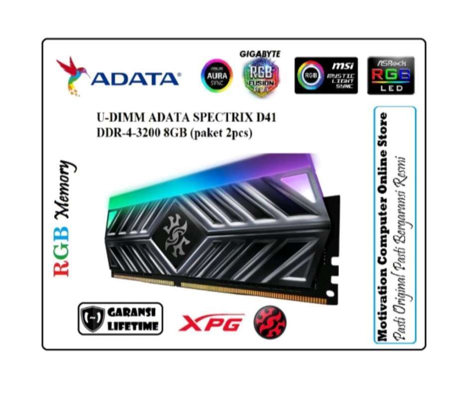 Promo ADATA D41 XPG SPECTRIX RGB DUAL DDR4-3200 8GBx2 (16GB ) RGB ...